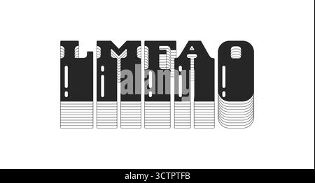 Multilayer bold black viral internet slang typography set Stock Vector ...