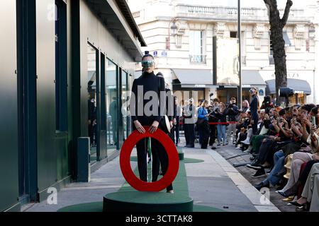 Models wear creations for the Pierre Cardin 3022 fashion collection, in ...