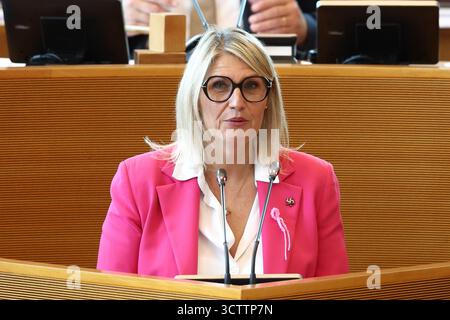 PS Sabine Roberty pictured during a plenary session of the Walloon ...