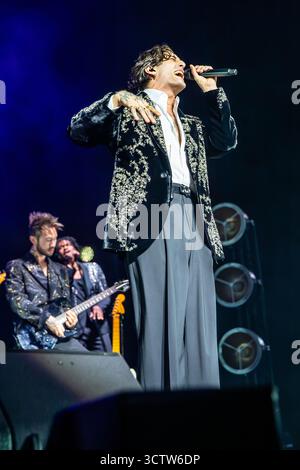 Italian singer Damiano David performs at LOS40 Primavera Pop 2025, at ...