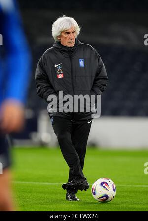 Greece manager Ivan Jovanovic during a press conference at the Georgios ...