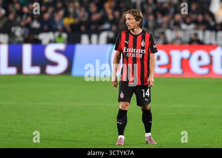 Luka Modric of AC Milan looks on during the Serie A football match ...