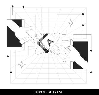 Content management system onboarding mobile app screen set Stock Vector ...