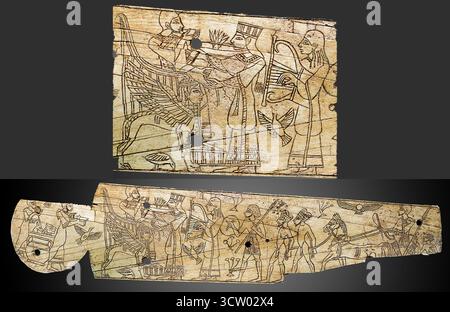 IVORY PLAQUE FROM MEGIDDO DATING FROM 13-12TH. C. BC. DEPICTING A RULER ...