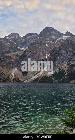 Famous polish landscape - mountain lake Morskie Oko, Tatra Mountains ...