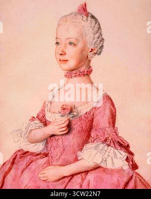 Portrait of Archduchess Maria Antonia (Marie-Antoinette) of Austria ...