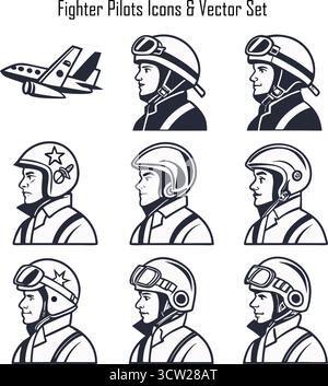 Pilot Helmet Icon. Airforce, Army Symbol - Vector Stock Vector Image ...