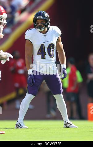 Baltimore Ravens linebacker Teddye Buchanan (40) in action during the ...