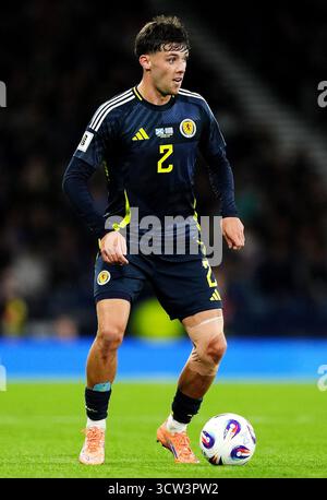 Scotland's Aaron Hickey during the FIFA World Cup European Qualifying ...