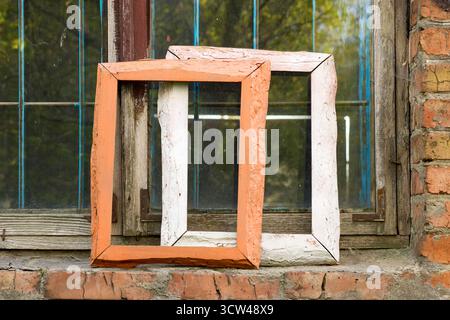 Brick wall paint two colors brown or beige dirty retro color abstract ...