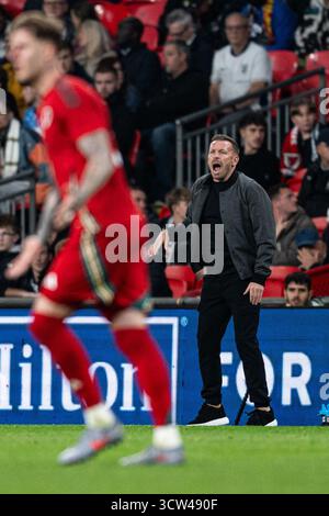 Craig Bellamy, Wales football team manager/head coach speaks to the ...