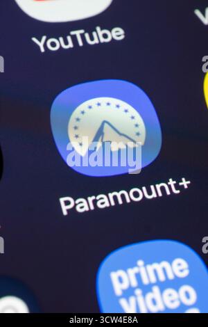 Paramount+ app icon brand logo. Subscription video streaming service of ...