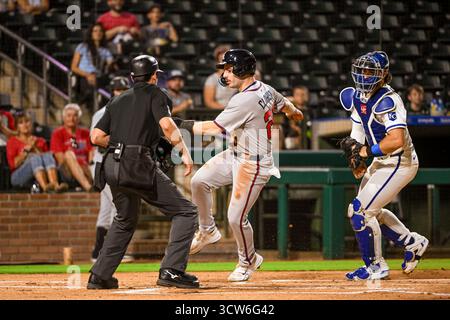 Glendale Desert Dogs left fielder Caden Connor (20) grounds out in the ...