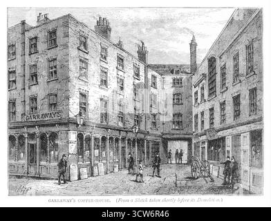 Garraway's Coffee House, Change Alley, Cornhill, City of London Stock ...