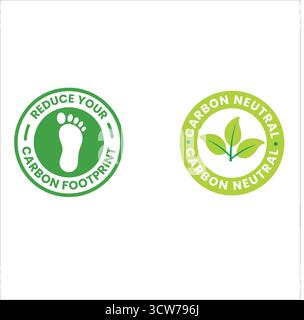Reduce Carbon Footprint Symbol Stock Vector Image & Art - Alamy