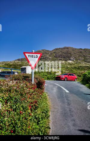 yield sign in Ireland Stock Photo - Alamy