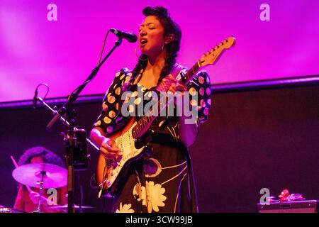 Shana Cleveland of La Luz performs at the All In Music & Arts Festival ...