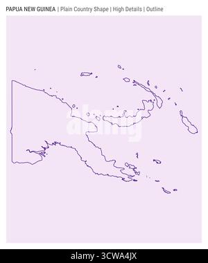 Map of Papua New Guinea as a gray piece, Simbu is highlighted in red ...