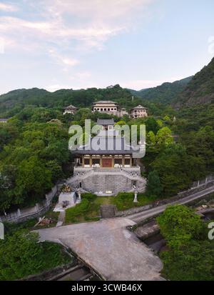 Aerial photography of Xiangtoushan Ping'an Mountain Vowel Ancient ...