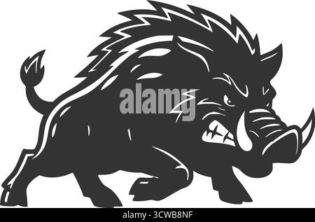 Hoof print wild boar hog icon black color vector illustration image ...