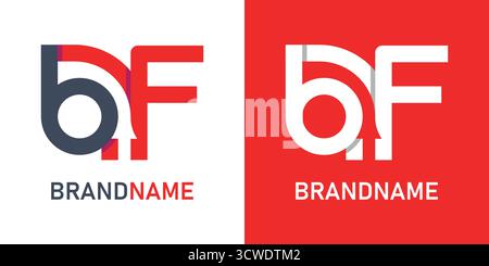 BF Letter Logo Design Vector Template. Alphabet Initial Letter BF Logo ...