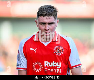 Harrison Neal of Fleetwood Town during the Sky Bet League 2 match ...