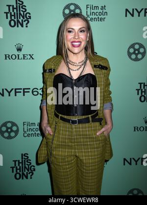 Alyssa Milano attends the premiere of "Is This Thing On?" at Alice ...