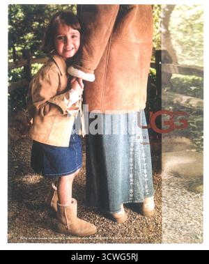 poster advertising UGG Australia fashion house in paper magazine from ...