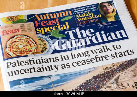 Palestinians walk in front of Gaza Beach during stormy weather, on ...