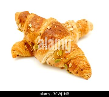 Multigrain croissant isolated on White background Stock Photo - Alamy