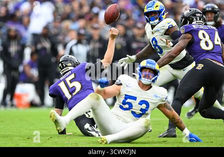 Los Angeles Rams linebacker Nate Landman isolated action during the ...
