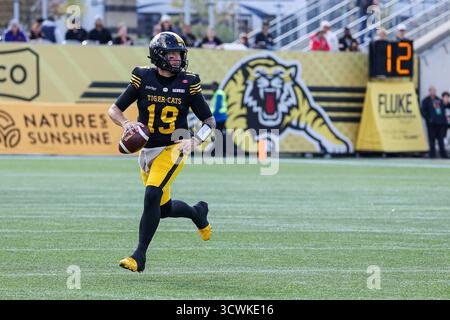 Hamilton Tiger-Cats quarterback Bo Levi Mitchell passes the ball ...