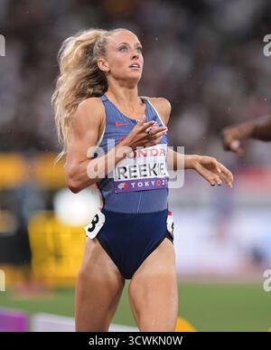 Jemma Reekie of Great Britain competing in heat one of the womens 1500m ...