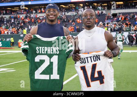 New York Jets' Brandon Stephens knocks the ball loose New England ...