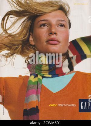 poster advertising Gap fashion house with Carmen Kass in paper magazine ...
