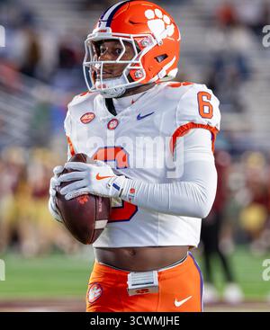 Clemson wide receiver Tyler Brown (6) plays during an NCAA college ...