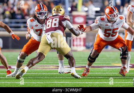 Clemson offensive lineman Blake Miller (78) looks on before an NCAA ...