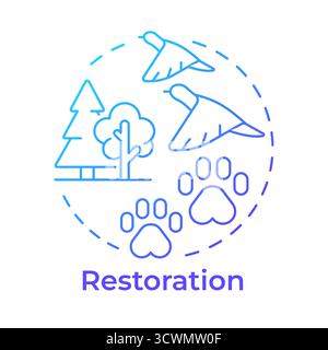 Restoration blue gradient concept icon Stock Vector Image & Art - Alamy