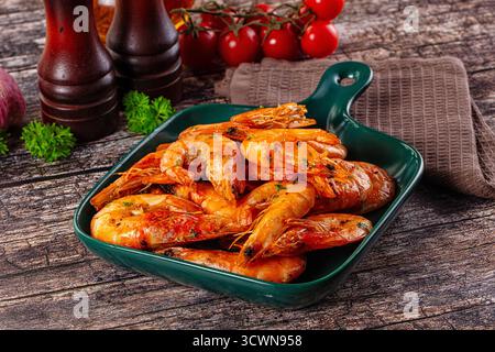 Delicous roasted tiger prawn snack in the bowl Stock Photo - Alamy