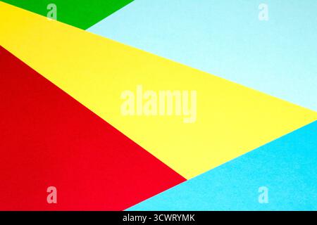 Simple Paper Card Primary Colour Lined Geometric Shapes in Multicolour ...