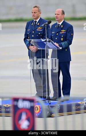 Chief of Defence Frederik Vansina pictured during the arrival of the ...