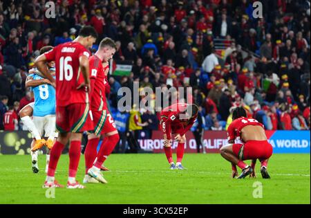 Wales players appear dejected following the Quilter Nations Series ...