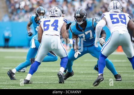 Carolina Panthers offensive tackle Yosh Nijman (77) during the first ...