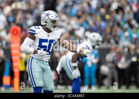 Dallas Cowboys linebacker Shemar James (50) makes the tackle on tight ...