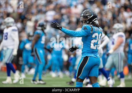 Carolina Panthers cornerback Chau Smith-Wade (26) tackles New Orleans ...