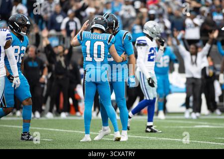 Carolina Panthers kicker Ryan Fitzgerald (10) kicks during an NFL ...