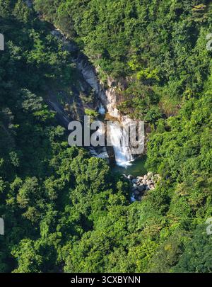 Aerial photography of Yanxiang Ancient Temple in Luofu Mountain Scenic ...