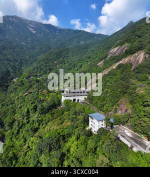 Aerial photography of Nanlou Temple in Luofu Mountain, Boluo County ...
