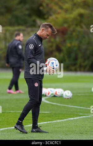 Canada head coach Jesse Marsch kicks a ball before a FIFA World Cup ...