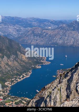 Panoramic view of Bay of Kotor from Perast, Montenegro Stock Photo - Alamy